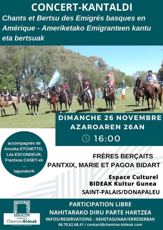 Chants et bertsu des émigrés basques en Amérique — Institut culturel basque