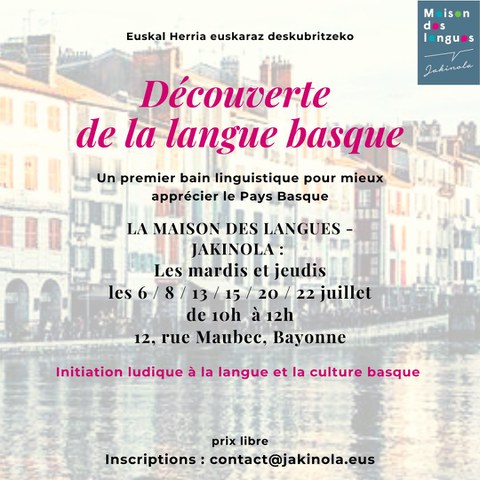 Découverte de la langue basque — Institut culturel basque